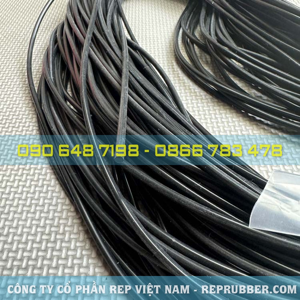 Gioăng silicon đen phi 3 | CTY CAO SU REP VN